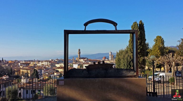 Folon, the visionary Belgian artist, in Florence Rose Garden
